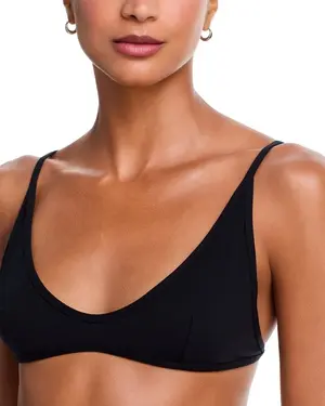 TOTEME Scoop Bikini Top - Black