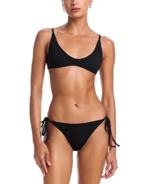 TOTEME Scoop Bikini Top - Black