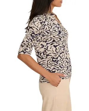 NIC+ZOE Contrast Swirl Top