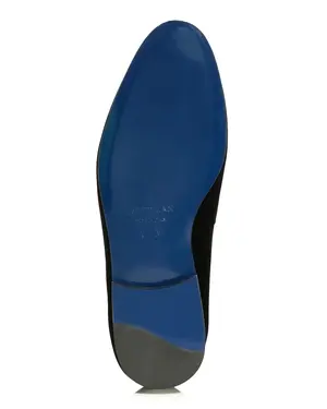 STUART WEITZMAN Dino Velvet And Leather Loafers