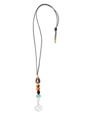 Chan Luu Gemstone Fish Pendant Necklace