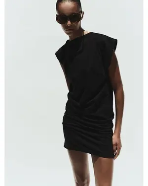 AGOLDE Beth Asymmetric Dress - Black