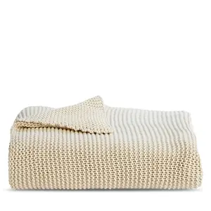 CHRISTY Oslo Chunky Knit Cotton Throw - Ecru