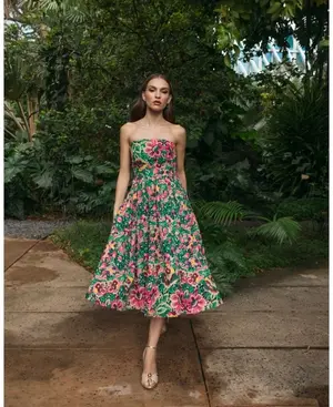 Mac Duggal Floral Embroidered Dress