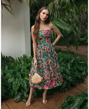 Mac Duggal Floral Embroidered Dress