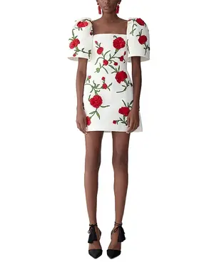 Women's Square Neck Silk Faille Dress