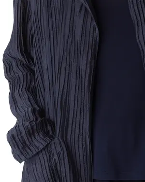 Eileen Fisher Textured Round Neck Jacket