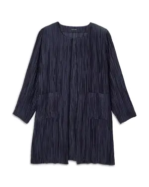 Eileen Fisher Textured Round Neck Jacket