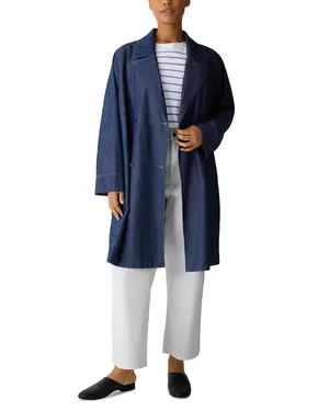 Eileen Fisher Double Breasted Trench Coat