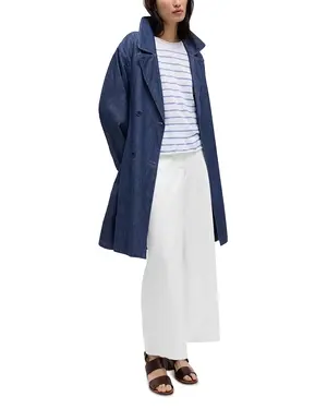 Eileen Fisher Double Breasted Trench Coat