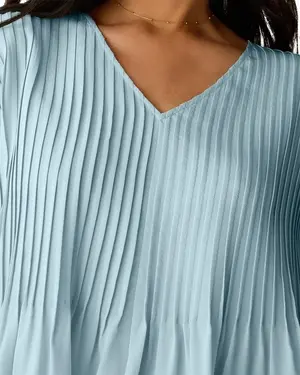 Eileen Fisher Silk Crepe De Chine V-neck Top
