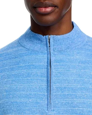 Peter Millar Striped Quarter Zip Sweater