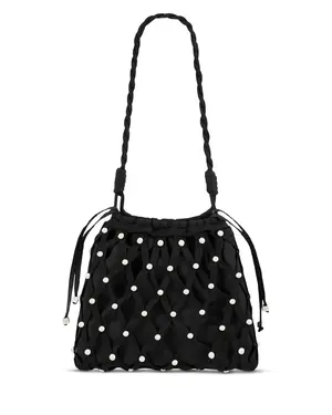 Sandro Soane Studded Net Mesh Bucket Bag