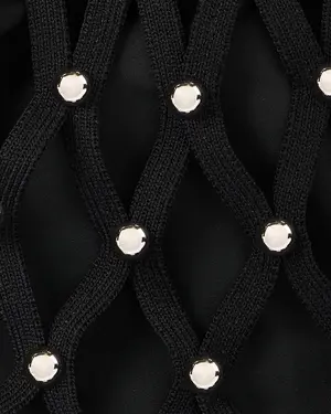 Sandro Soane Studded Net Mesh Bucket Bag