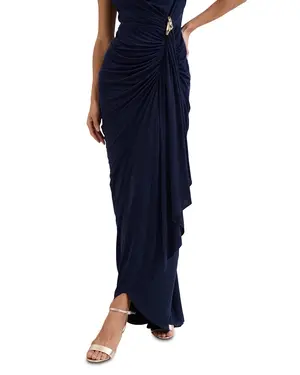 PHASE EIGHT Donna Maxi Dress With Draped Skirt