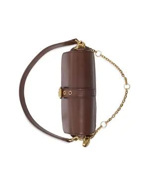 Maje Miss M Leather Shoulder Bag - Brown