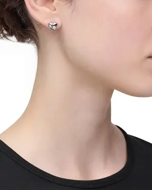 Marc Jacobs Heart Balloon Stud Earrings - Light Antique Silver