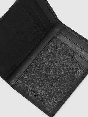 REISS Hunter Harvey Grained Leather Slim Billfold Cardholder