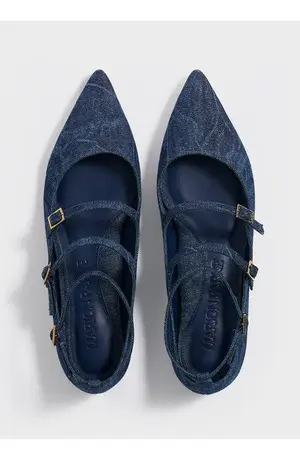Marion Parke Francine Denim Mary Jane Flat
