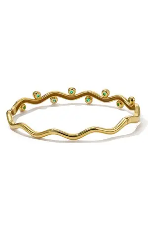 MARK HENRY Riva Crest Gemstone Bangle - Emerald