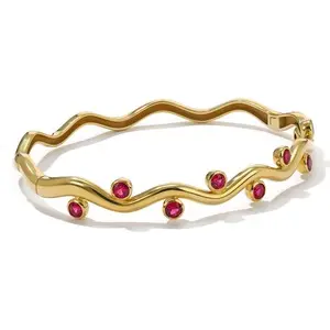 MARK HENRY Riva Crest Gemstone Bangle - Ruby
