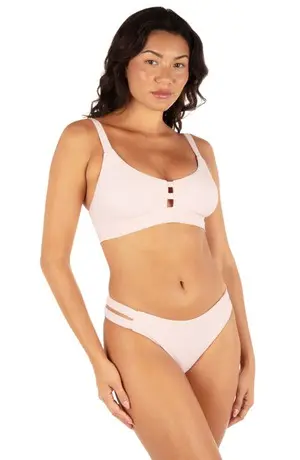 Hurley Max Cutout Bikini Bottom - Shell Pink