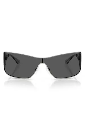 Michael Kors Melbourne 143mm Shield Sunglasses Silver/grey
