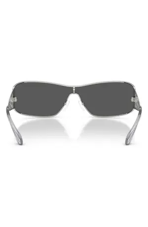 Michael Kors Melbourne 143mm Shield Sunglasses - Silver/grey