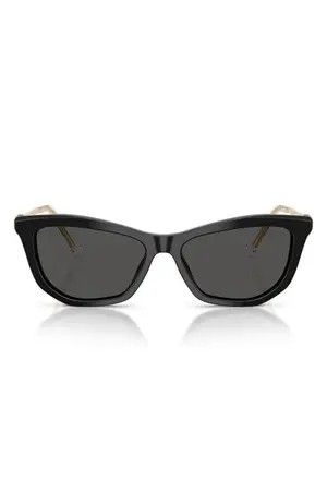 SWAROVSKI 56mm Cat Eye Sunglasses - Black/dark Grey
