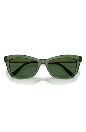 SWAROVSKI 56mm Cat Eye Sunglasses - Transparent Green/dark Green