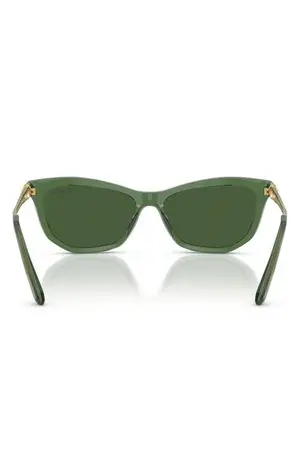 SWAROVSKI 56mm Cat Eye Sunglasses - Transparent Green/dark Green