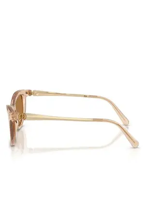SWAROVSKI 56mm Cat-eye Sunglasses - Transparent Beige/bronze