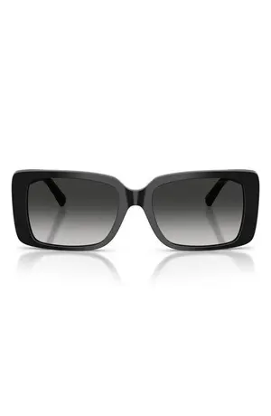 Tiffany & Co. 55mm Rectangular Sunglasses - Black/grey Gradient