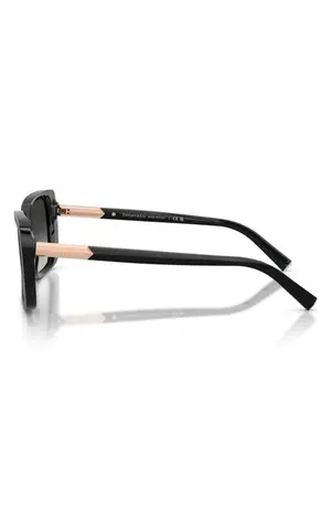 Tiffany & Co. 55mm Rectangular Sunglasses - Black/grey Gradient