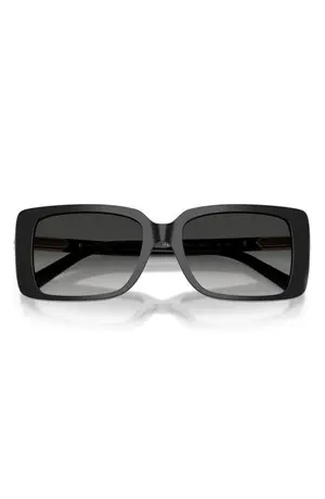 Tiffany & Co. 55mm Rectangular Sunglasses - Black/grey Gradient