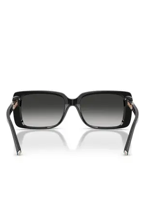 Tiffany & Co. 55mm Rectangular Sunglasses - Black/grey Gradient
