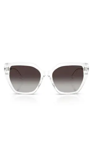 SWAROVSKI 56mm Irregular Sunglasses - Transparent/gradient Grey