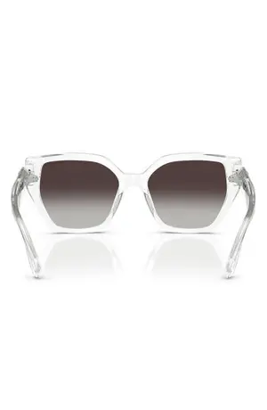 SWAROVSKI 56mm Irregular Sunglasses - Transparent/gradient Grey