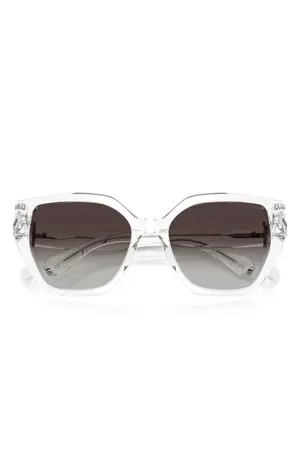SWAROVSKI 56mm Irregular Sunglasses - Transparent/gradient Grey