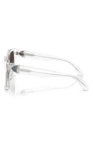 SWAROVSKI 56mm Irregular Sunglasses - Transparent/gradient Grey