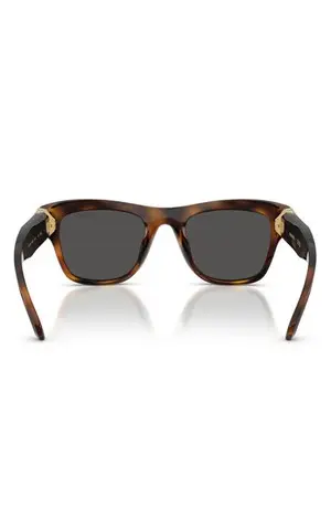SWAROVSKI 50mm Square Sunglasses - Havana/dark Grey