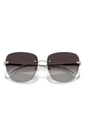 SWAROVSKI 58mm Square Sunglasses - Silver/gradient Grey