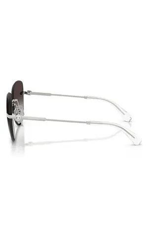 SWAROVSKI 58mm Square Sunglasses - Silver/gradient Grey