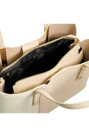 Dune London Faux Leather Tote - Ecru1