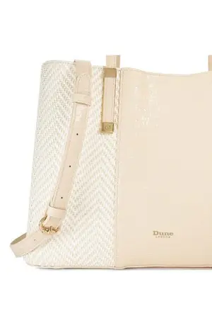 Dune London Faux Leather Tote - Ecru1