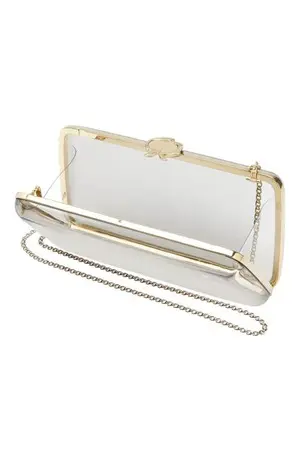 GIANVITO ROSSI Vetra Clutch - Fumè Black Plexi