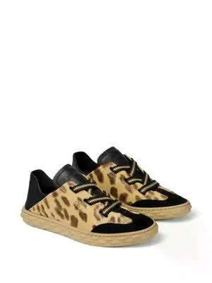 JIMMY CHOO Diamond Light Flex Leopard Sneakers - Neutrals