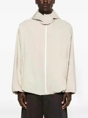 Lacoste Hooded Piped Jacket - Neutrals