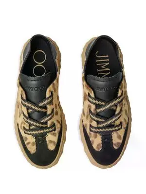 JIMMY CHOO Diamond Light Flex Leopard Sneakers - Neutrals