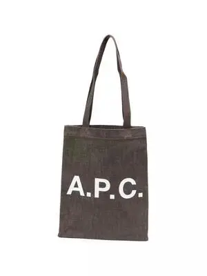 A.p.c. Lou Logo Tote Bag - Brown